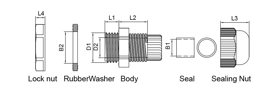 PG Thread Nylon PG Thread Cable Glands | Cable Glands Joints Wire ...